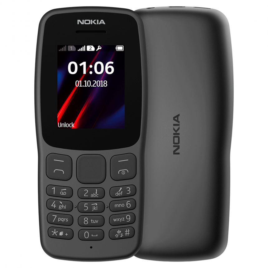 Nokia 106 Dual SIM Black - Canespa